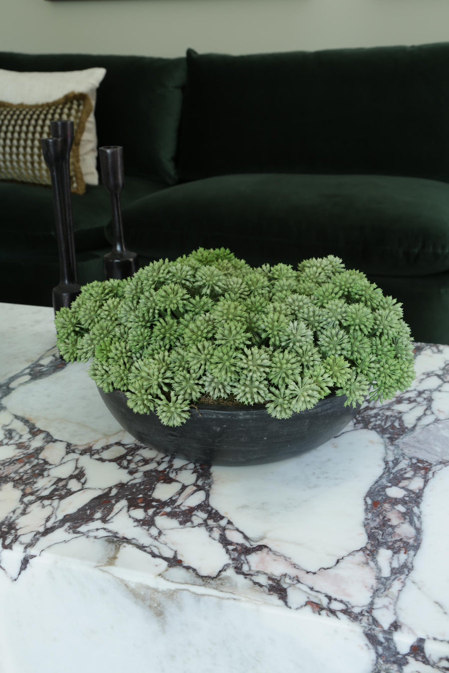 Angelica in a Matt Black Stone Bowl – RTfact Flowers